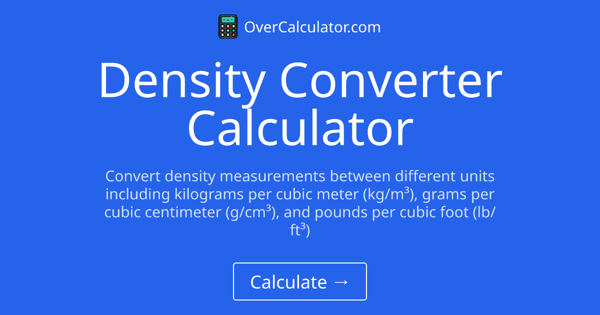 Density Converter Calculator