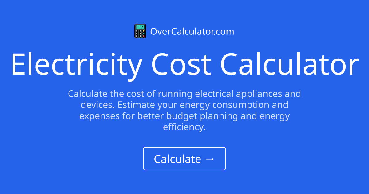 Electricity Cost Calculator