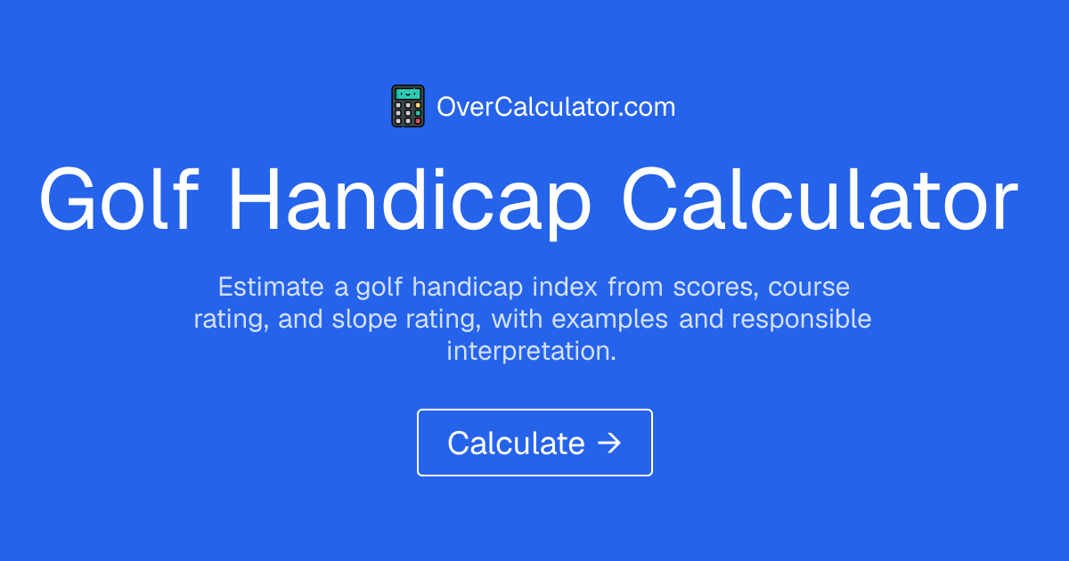 Golf Handicap Calculator
