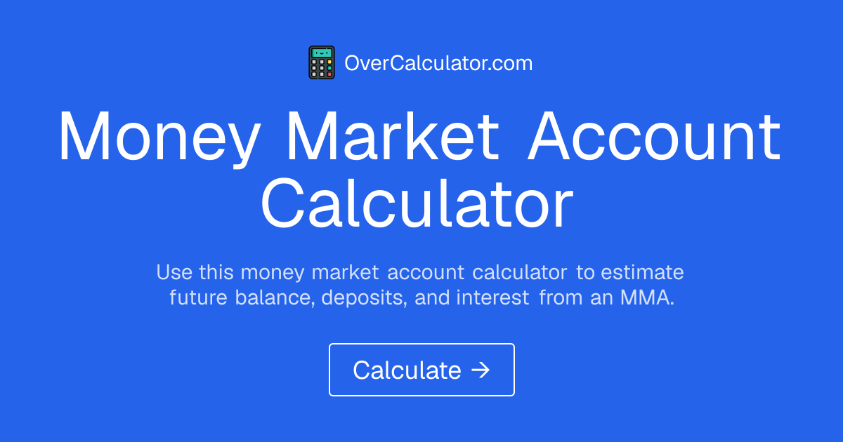 Money Market Account Calculator