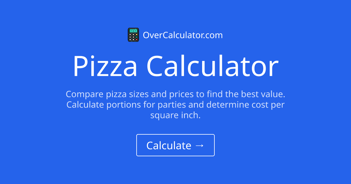 Pizza Calculator