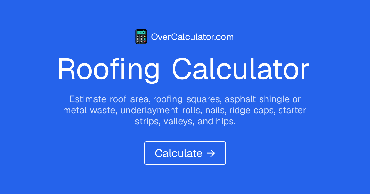 Roofing Calculator