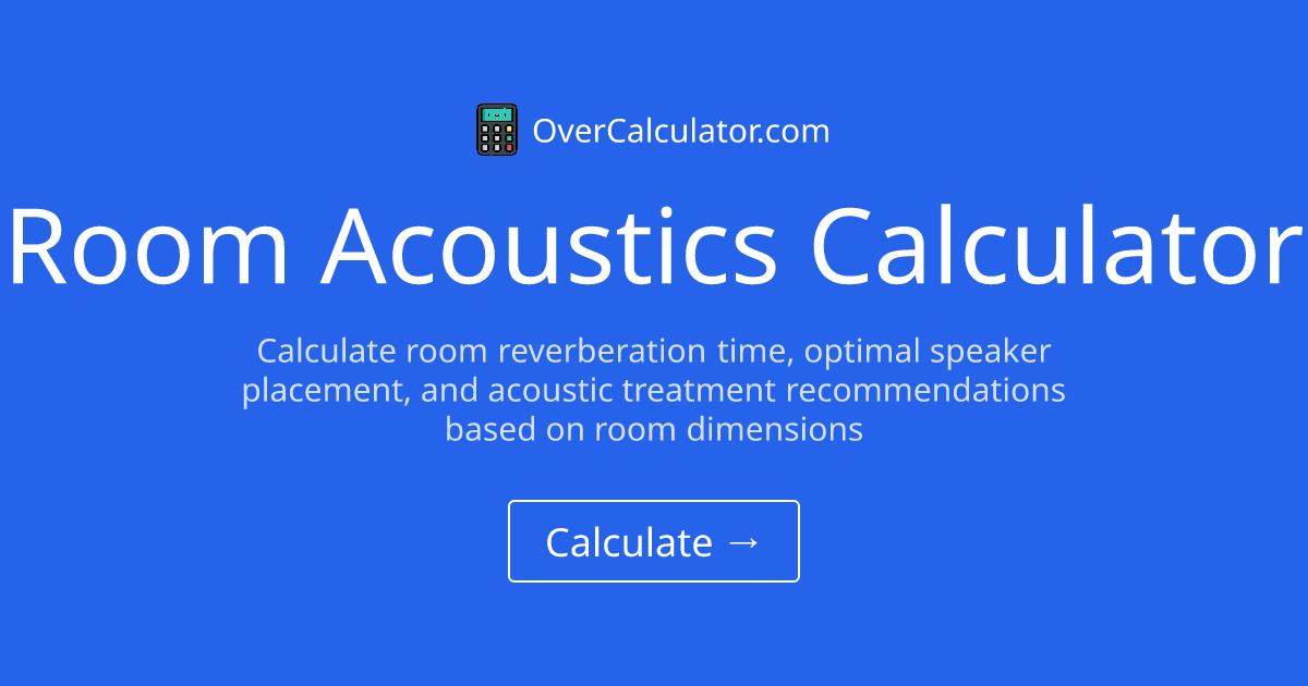Room Acoustics Calculator