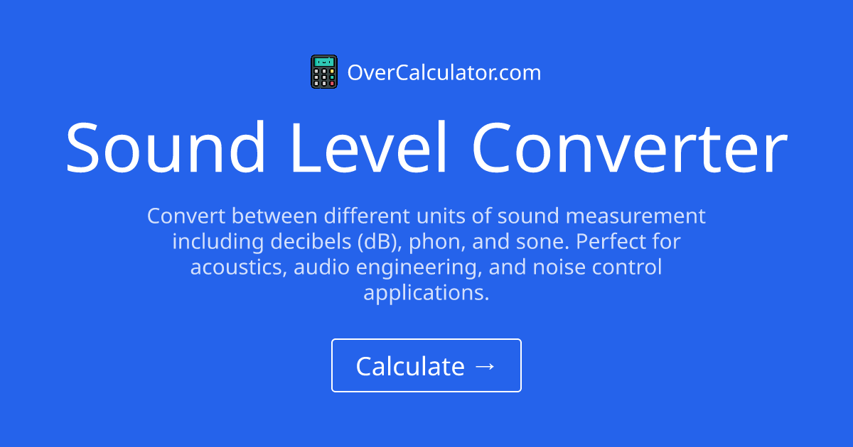 Sound Level Converter