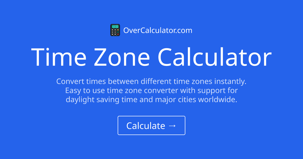Time Zone Calculator
