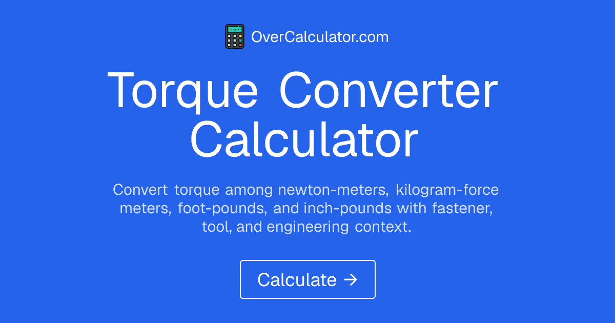 Torque Converter Calculator