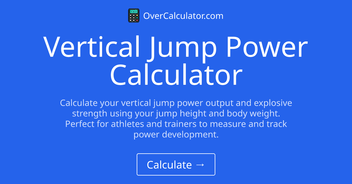 Vertical Jump Power Calculator
